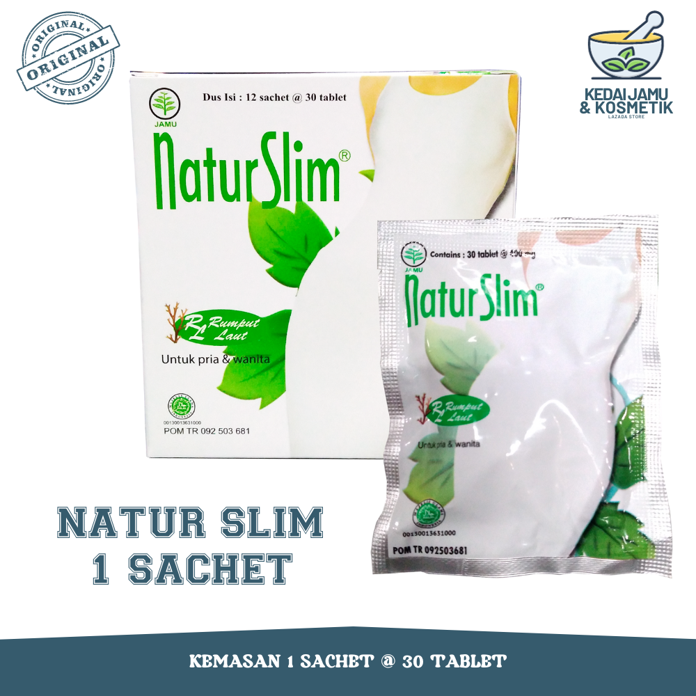 NATUR SLIM 1 SACHET ISI 30 TABLET | Lazada Indonesia