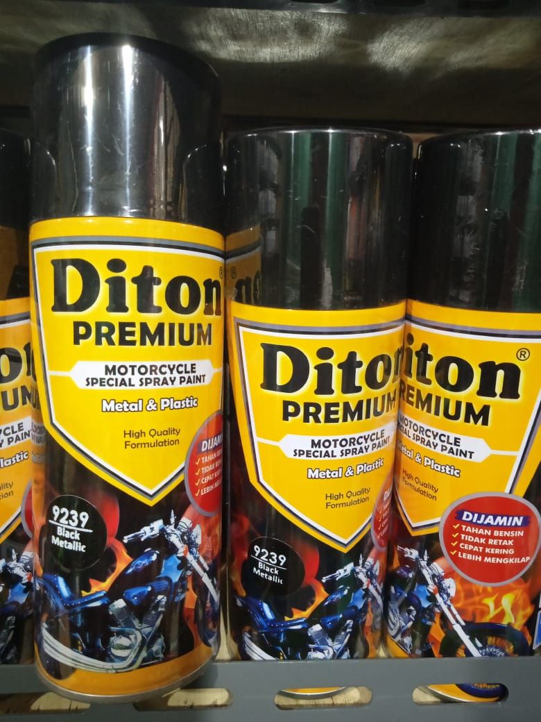 Pilok Pilox Cat Diton Premium Black Metalic 9239 Hitam Metalic metalik ...