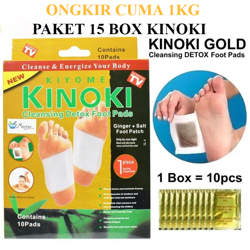 PAKET 1KG 15 BOX KINOKI ISI TOTAL 150 PCS KOYO KAKI KINOKI GOLD / KOYO ...