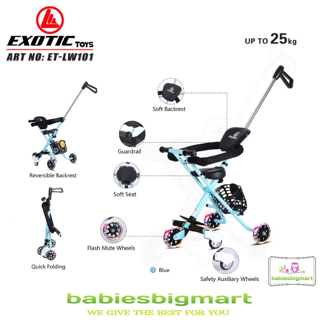 Magic Sroller Micro Trike Exotic LW 101 Roda 5 Kereta Dororong Anak ...