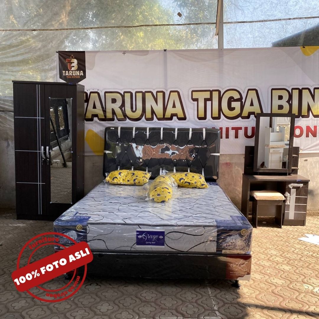 PAKET SESERAHAN PAKET KAMAR BEDROOM SET BEARLAND LEMARI 2 PINTU MEJA ...