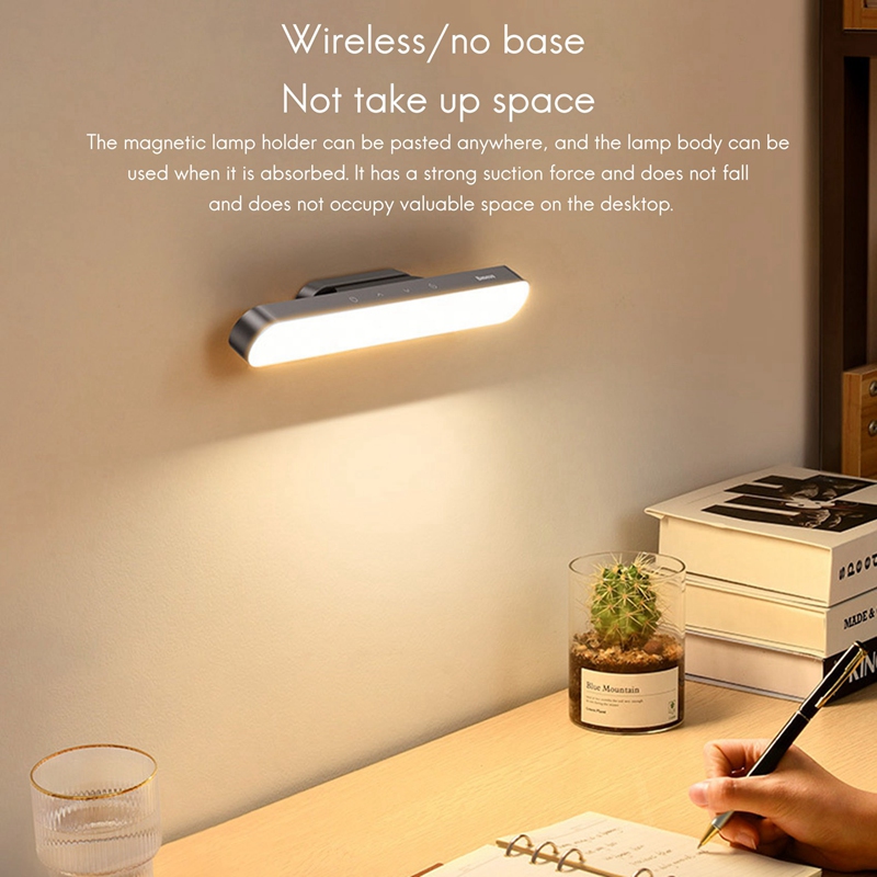 Baseus LED Table Lamp Magnetic Desk Lamp Hanging Wireless Contact Night ...