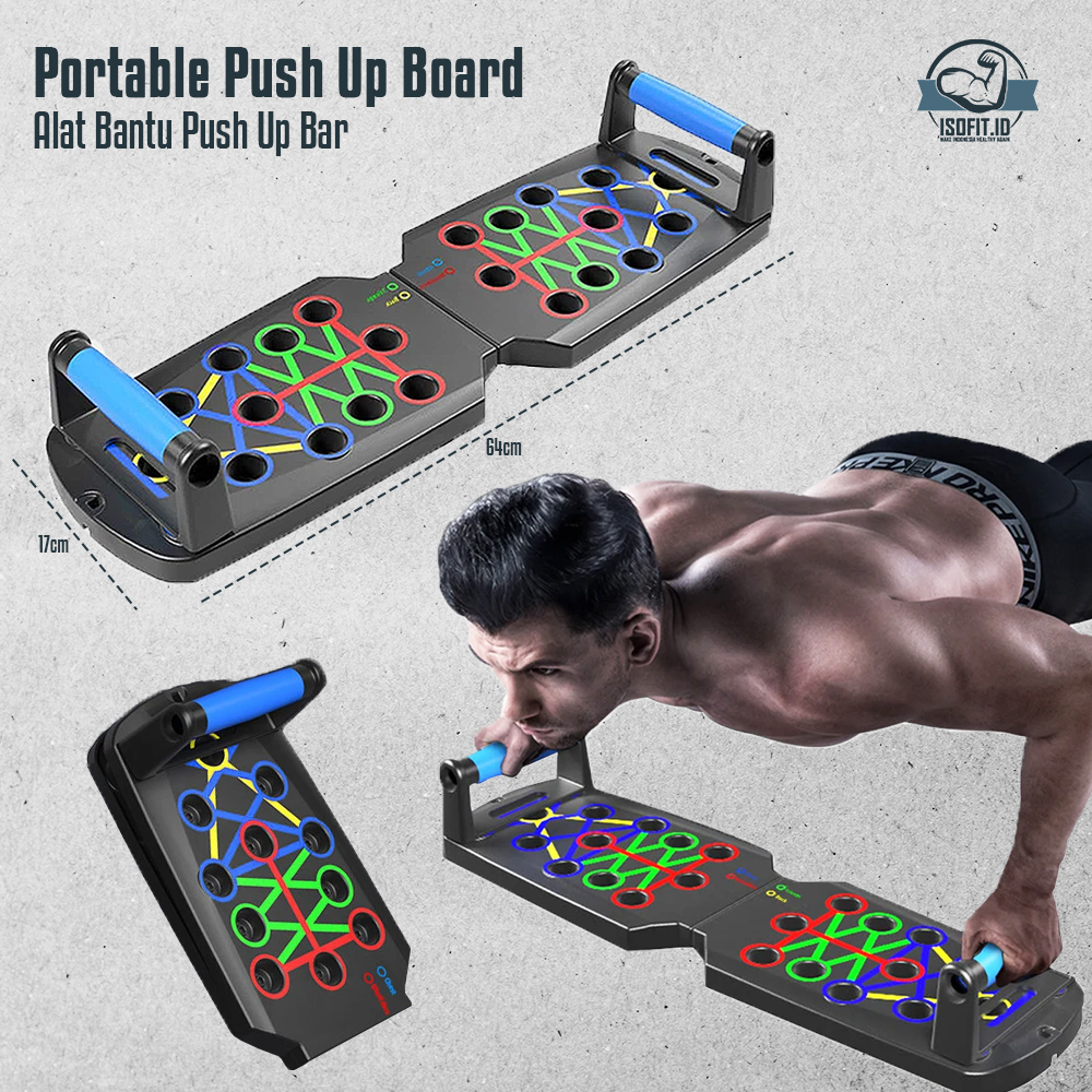 Isofit.id Portable Push Up Board / Push Up Bar / Alat Bantu Latihan ...
