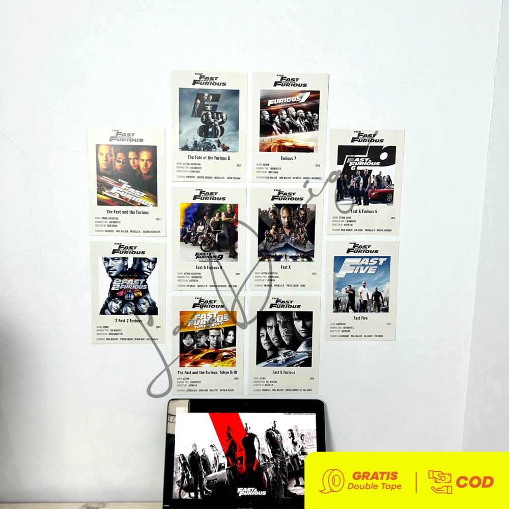 Poster Film Box Office - Fast Furious [A5 ISI 10 LEMBAR] | Lazada Indonesia