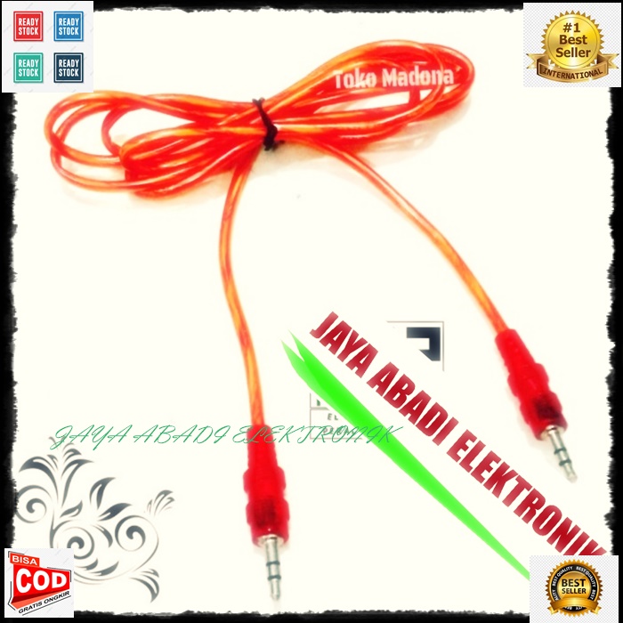 G205 ORIGINAL KABEL 3.5 MM AUX 1-1 HP 1.5 METER SPEAKER SPEKER SPIKER ...