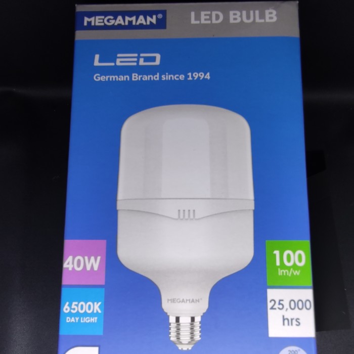 MEGAMAN LAMPU BULB LED 40 WATT PUTIH,SNI TEKNOLOGI GERMAN | Lazada ...