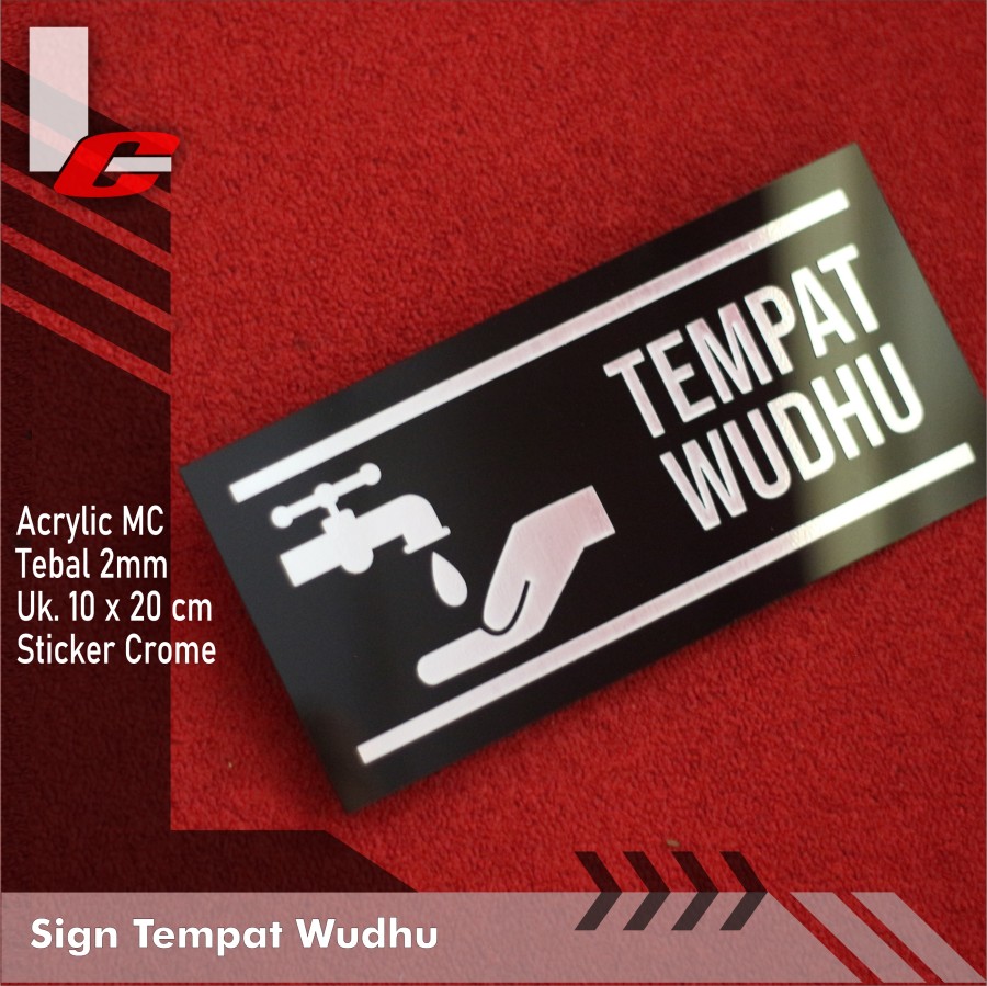Akrilik Sign Tempat Wudhu - Acrylic - Signage tinggal tempel | Lazada ...