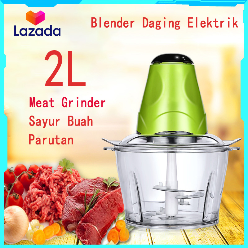 Blender Daging Elektrik Meat Grinder Blender Kapsul Manual 2L Chopper ...