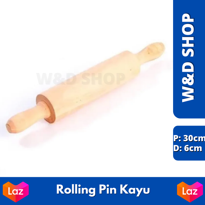 Rollan Kayu / Penggiling Adonan Kue / Rooling pin Kayu / Perata adonan ...
