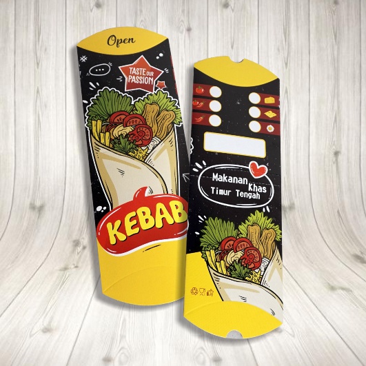 Kotak Kebab 24x9 / Dus Kebab / Box Kebab / Kemasan Kebab / isi 50pcs ...
