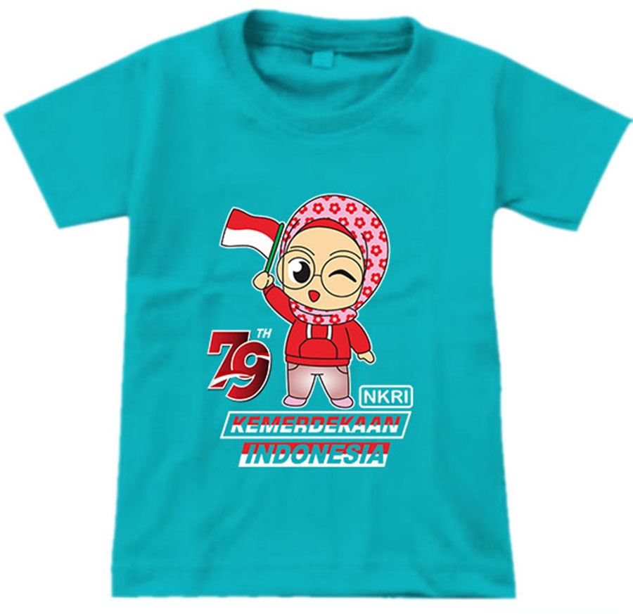 ATASAN ANAK PEREMPUAN LENGAN PENDEK 17 AGUSTUS HUT RI KE79 UKURAN 1-10 TAHUN KUSUKA KID'S DTF ...