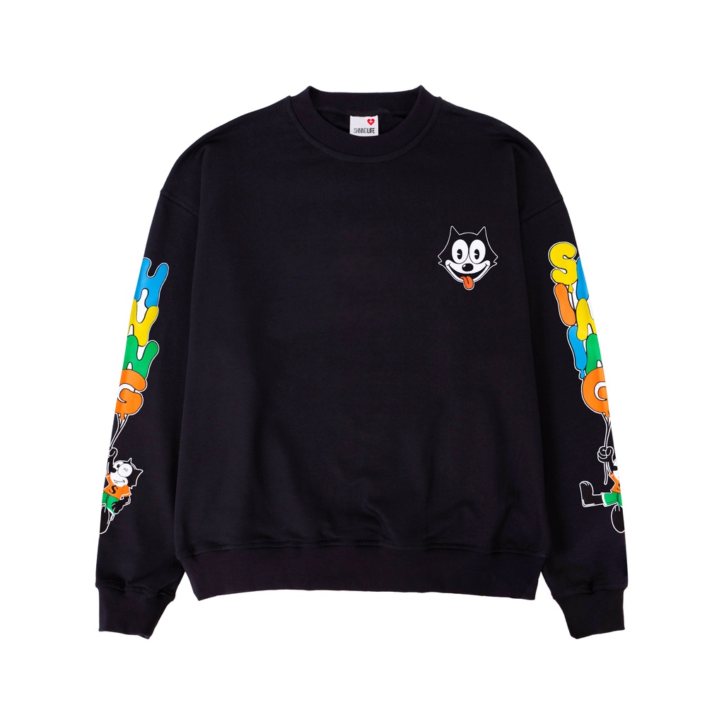 Shining Bright Felix Crewneck - Black | Lazada Indonesia