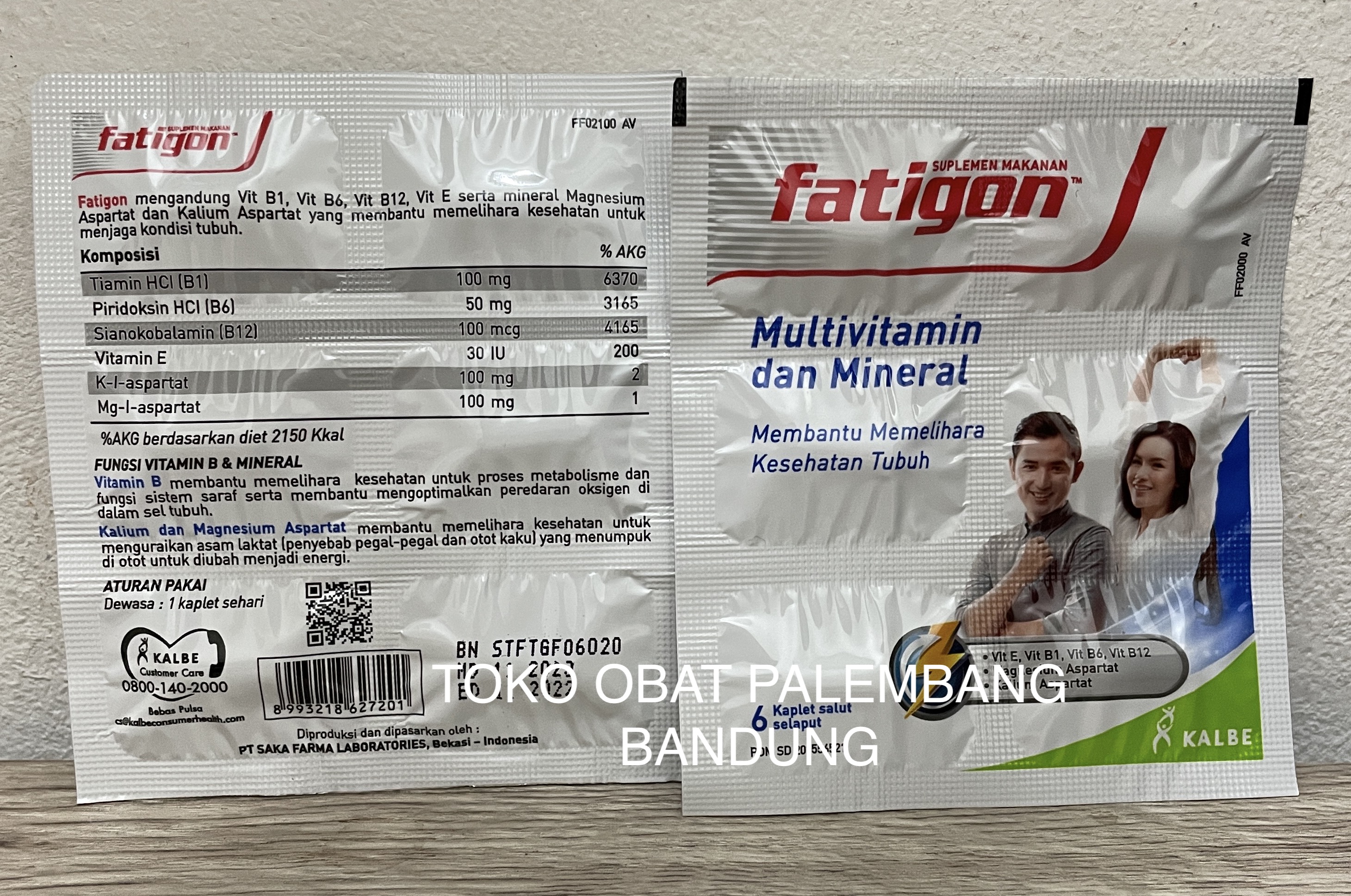 FATIGON 6KAPLET LELAH NYERI OTOT ANEMIA NYERI KAKI SINTESIS SEL DARAH ...