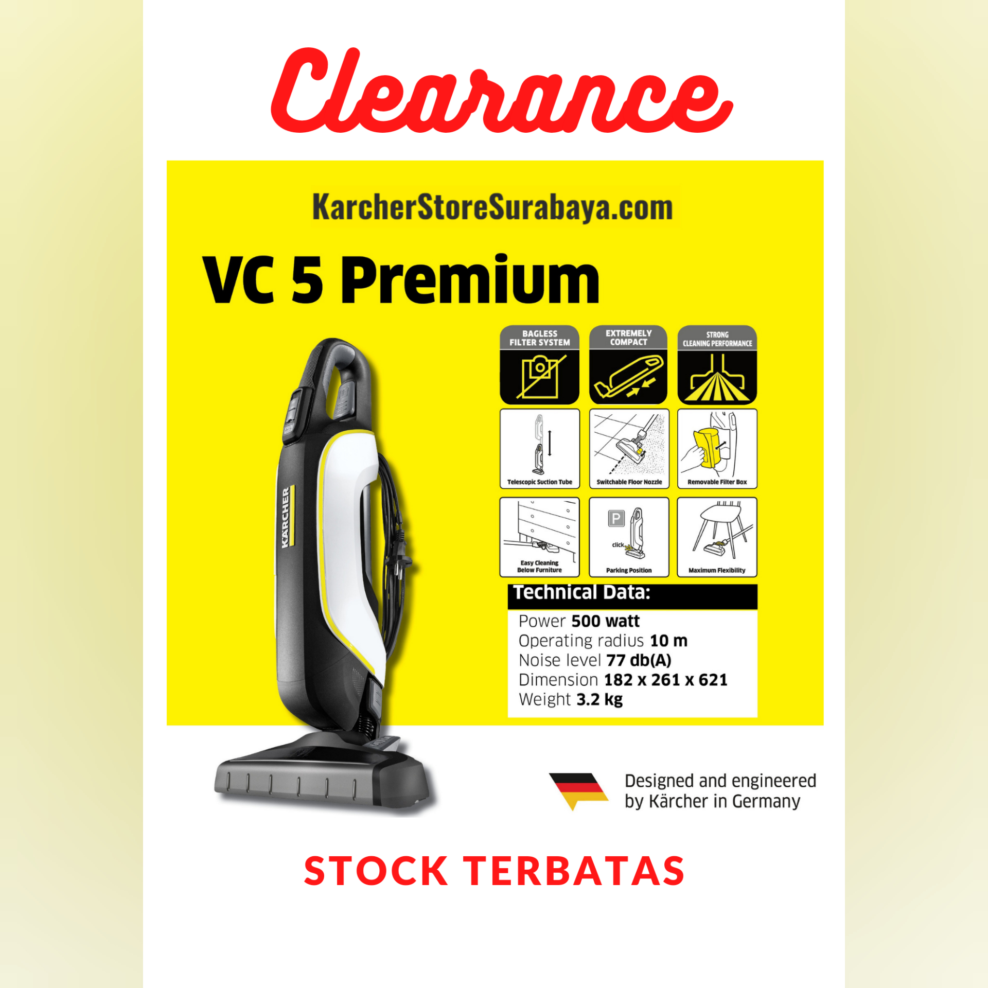 Karcher VC5 Premium Dry Vacuum Cleaner | Lazada Indonesia