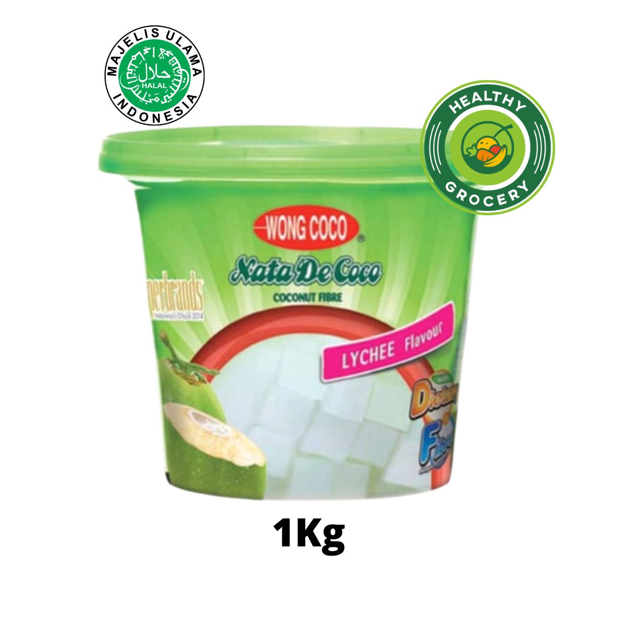 Wong Coco Nata De Coco Dugan Rasa Cocopandan 1kg / Wong Coco Nata De ...