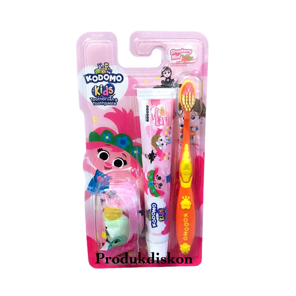 KODOMO Pro Kids 2 in 1 Toothbrush & Toothpaste Koukou - Sikat & Pasta ...