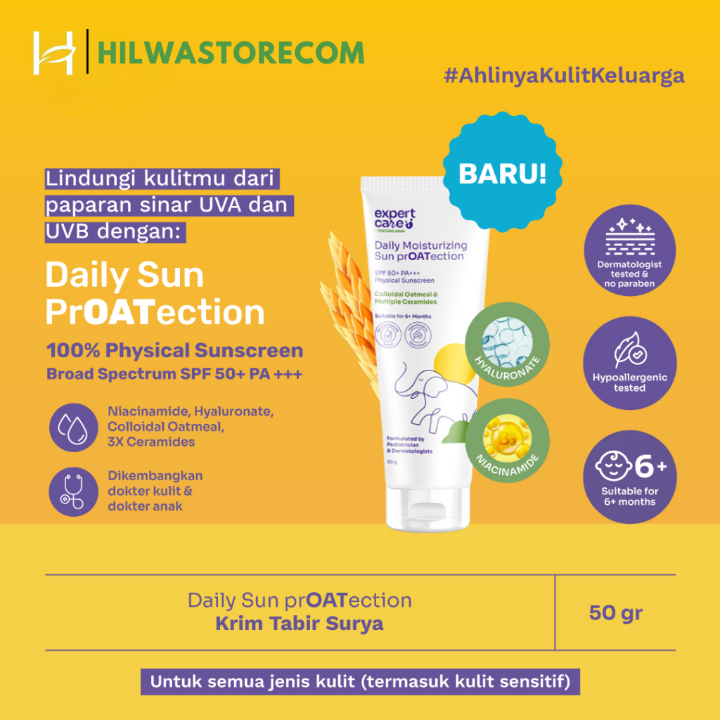 Expert Care Physical Sunscreen Spf 50+ Pa+++ | Sunscreen Anak & Bayi ...