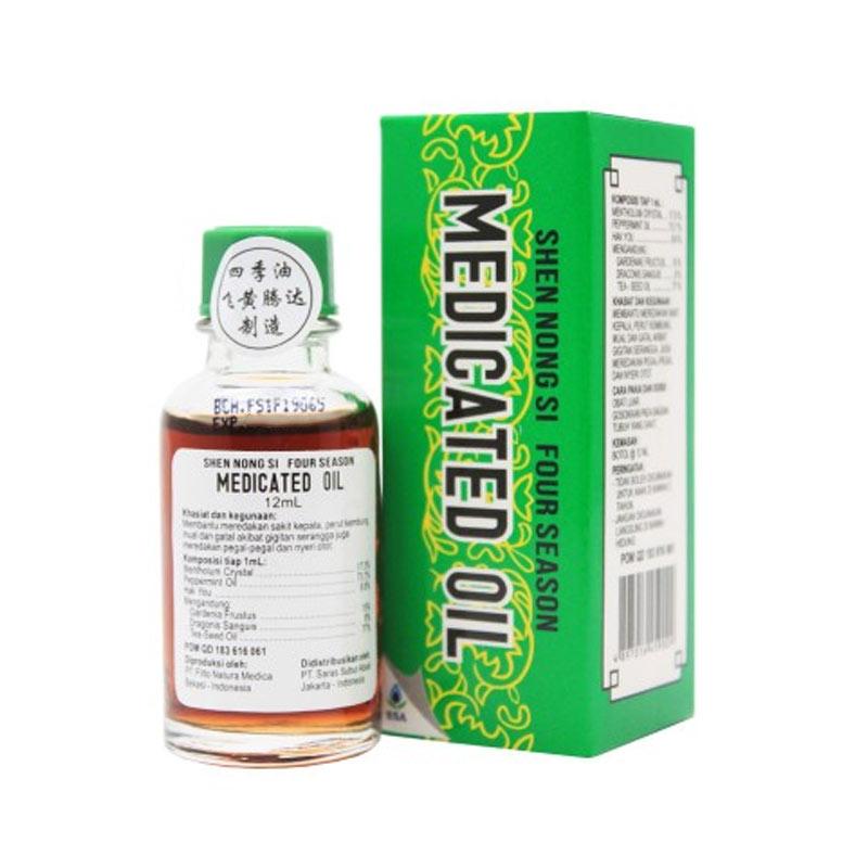 Medicated oil four season medicated oil 12ml | Lazada Indonesia