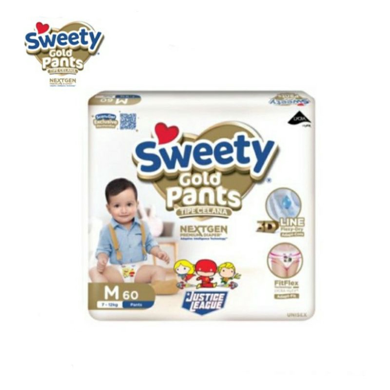 Sweety Gold Pants S66/ M60/ L54/ XL44/ XXL36 Kemasan Baru NextGen ...