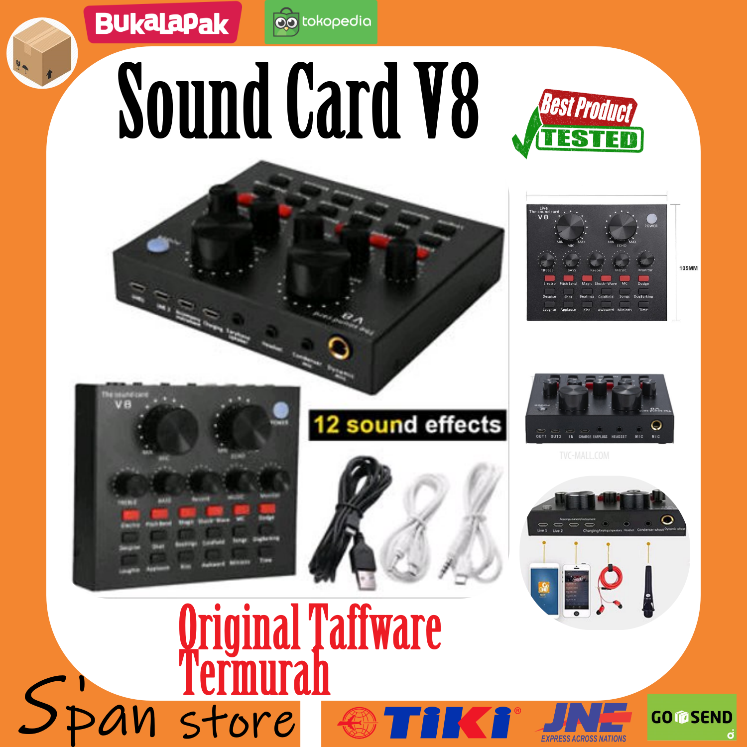 Sound Card Eksternal V8 USB Original Taffware TERMURAH | Lazada Indonesia