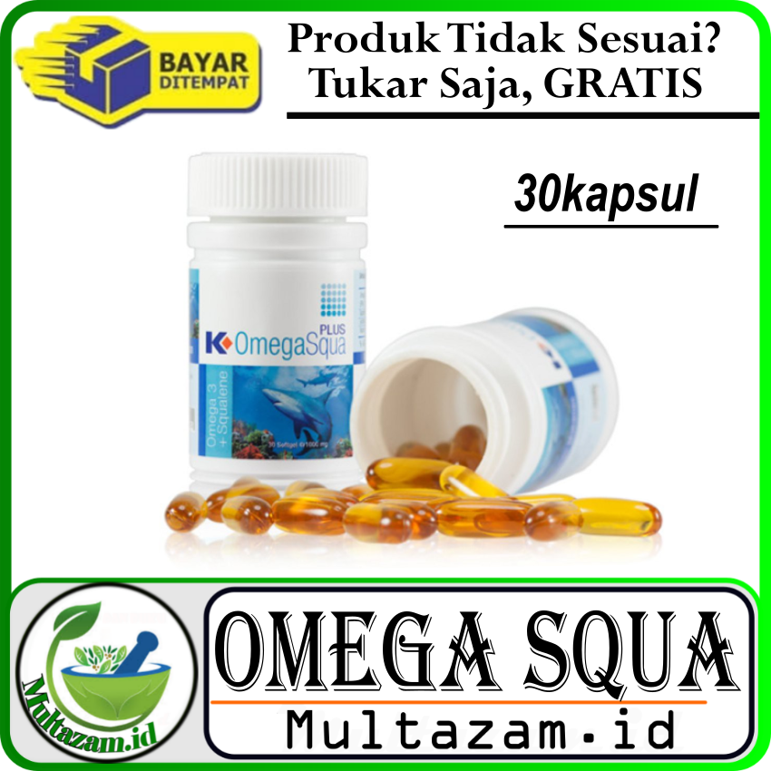 ( MULTAZAM.ID ) Omega Squa Plus Klink Original Minyak Ikan Hiu - 30 ...