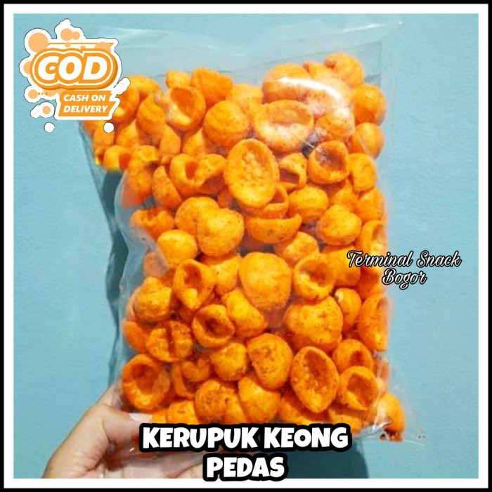 Kerupuk keong pedas asli 250 gram snack kiloan jajanan jadul - RING ...