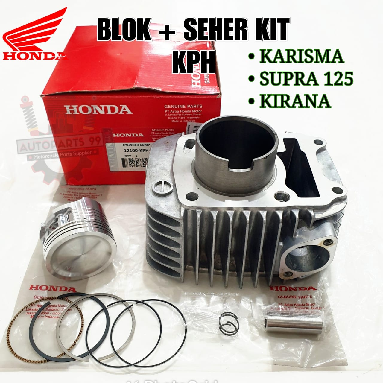 Blok Seher Kit Karisma Supra 125 Kirana Kualitas Original Honda Blok Seher KPH Honda Asli ...