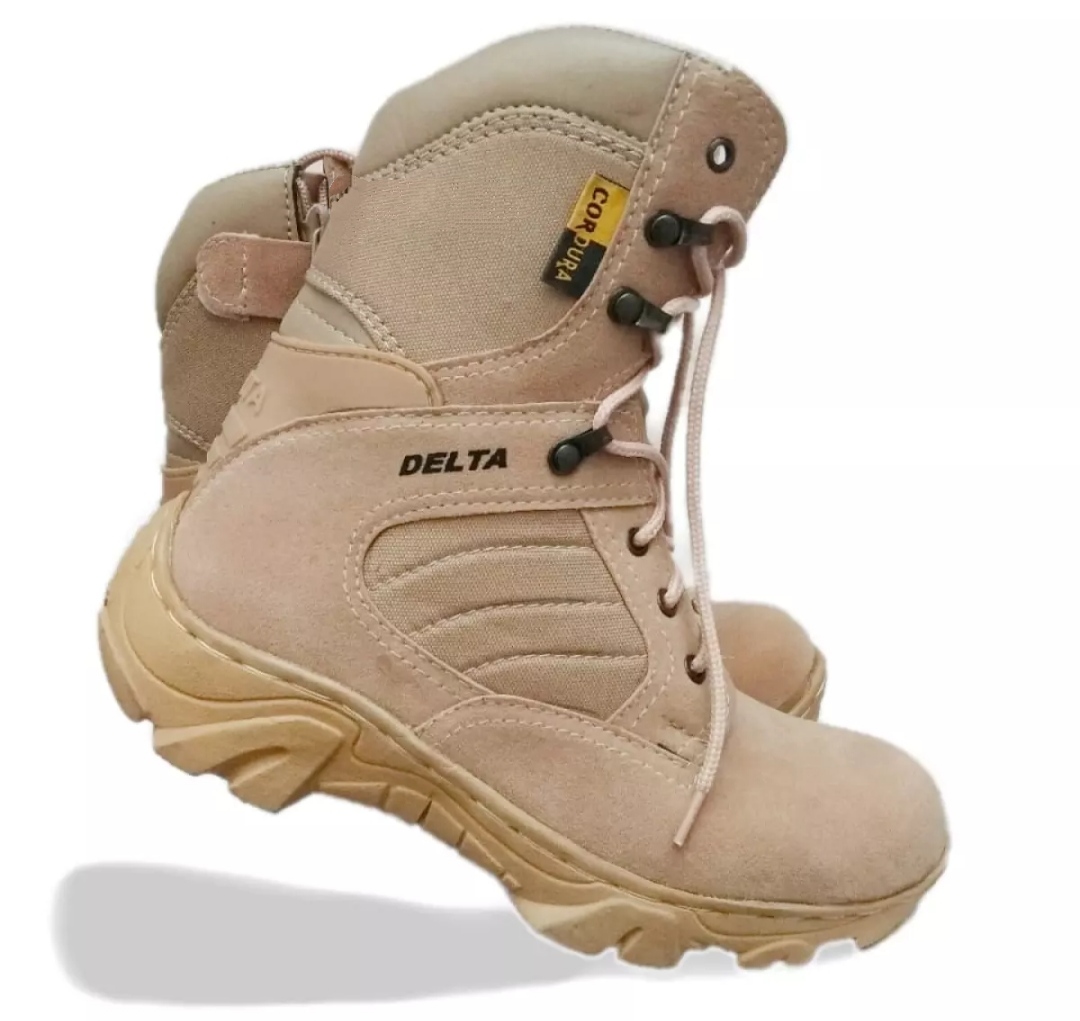 sepatu pdl Safety ujung besi model delta cream gurun 8 inci | Lazada ...