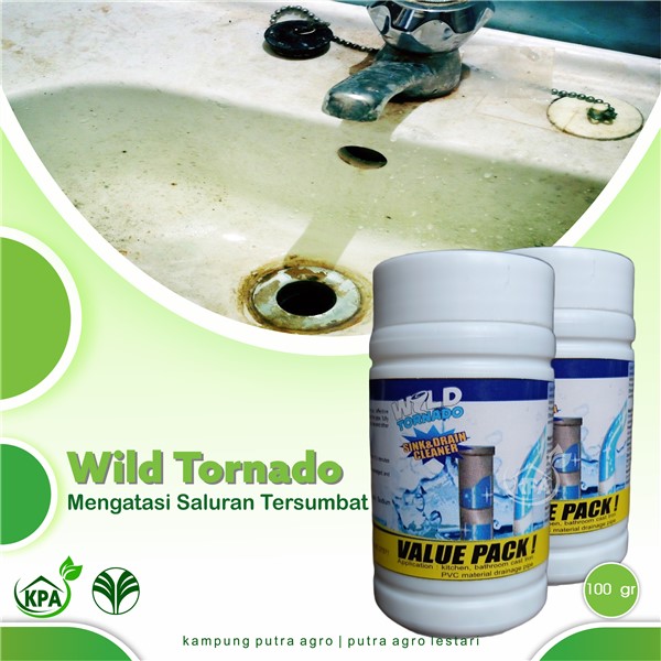 WILD TORNADO - Obat untuk mengatasi Pipa Wastafel Tersumbat dan Closet yang mampet serta ...