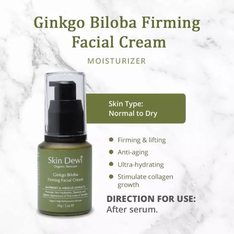Skin dewi ginkgo biloba firming facial cream 5gr / 30gr | Lazada Indonesia