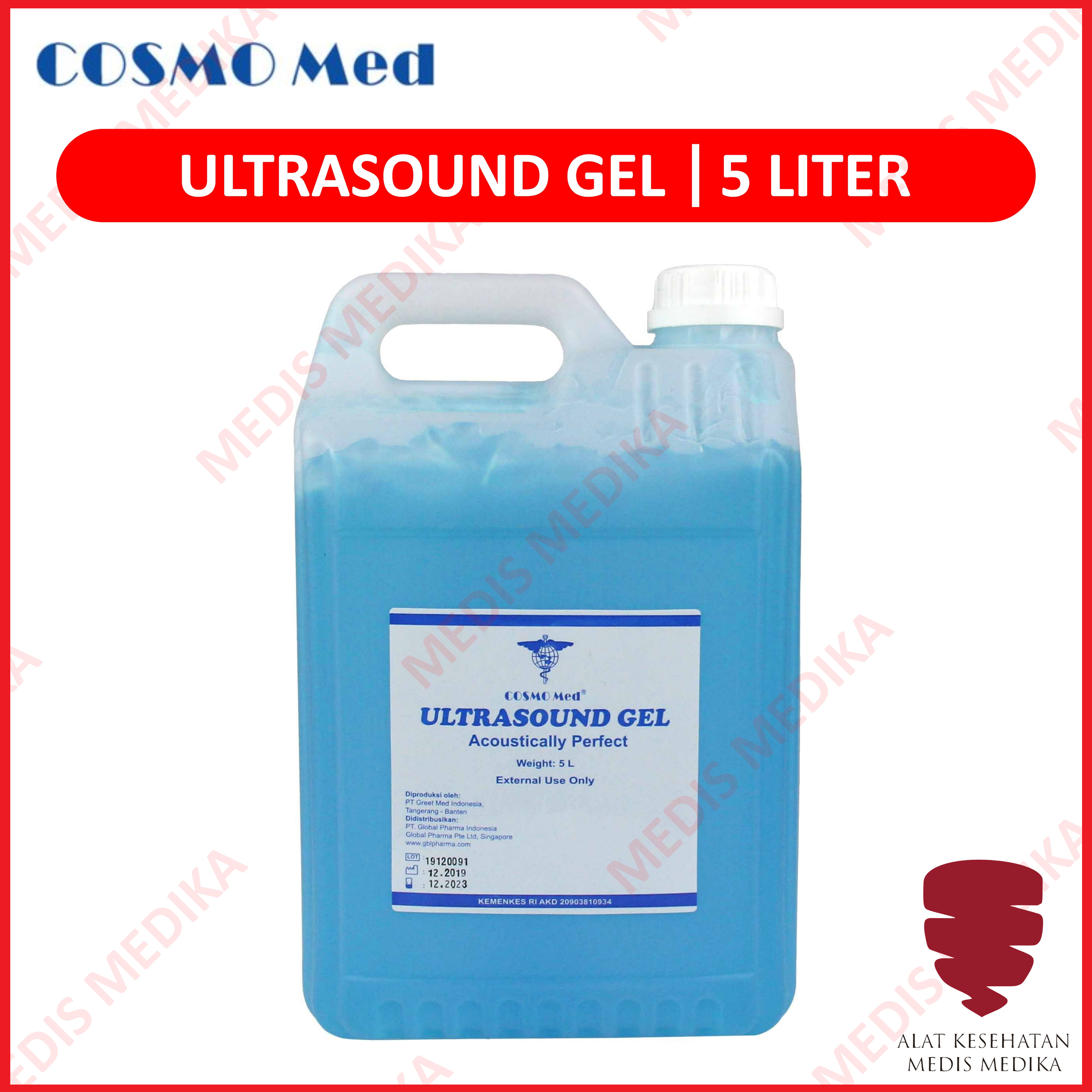 USG Gel 5 Liter COSMO med Galon Ultrasound Jelly Doppler Dopler 5L ...