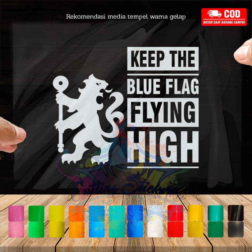 Cutting Stiker Chelsea Blue Flag Variasi Motor Mobil Sticker Club Bola ...
