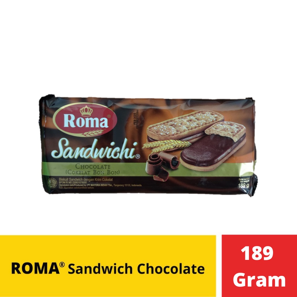 ROMA Sandwich Chocolate Biskuit Bon Bon [216 g] | Lazada Indonesia