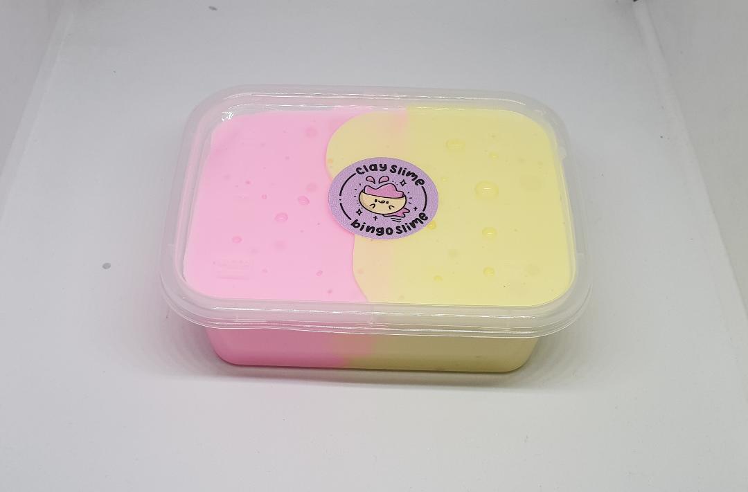 Clay Soft Slime Pink Yellow by Bingo Slime 200cc | Lazada Indonesia