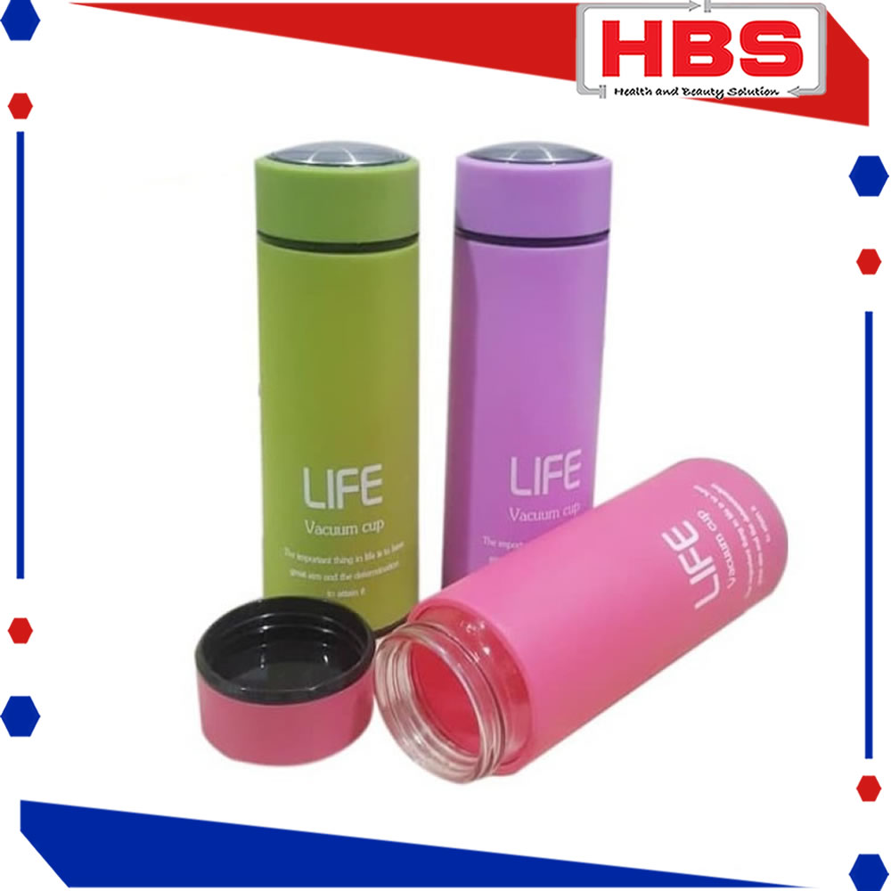 Botol Minum Kaca Motif Life 450ml Botol Tempat Air Karakter Termos ...