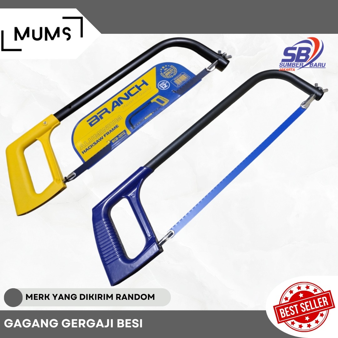 SB Hacksaw Gagang Gergaji Besi + Mata Gergaji Besi 24T Gagang Gergaji ...