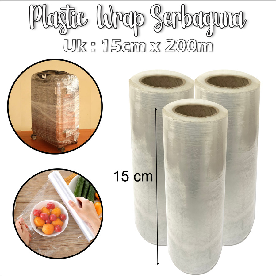 Plastic Wrap / PLASTIK WRAPPING 15cm X 200m | Lazada Indonesia