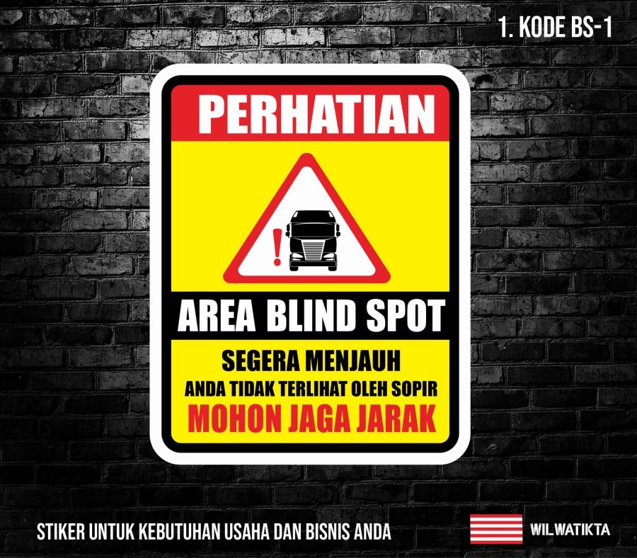 Sticker Safety Sign Blind Spot | Lazada Indonesia
