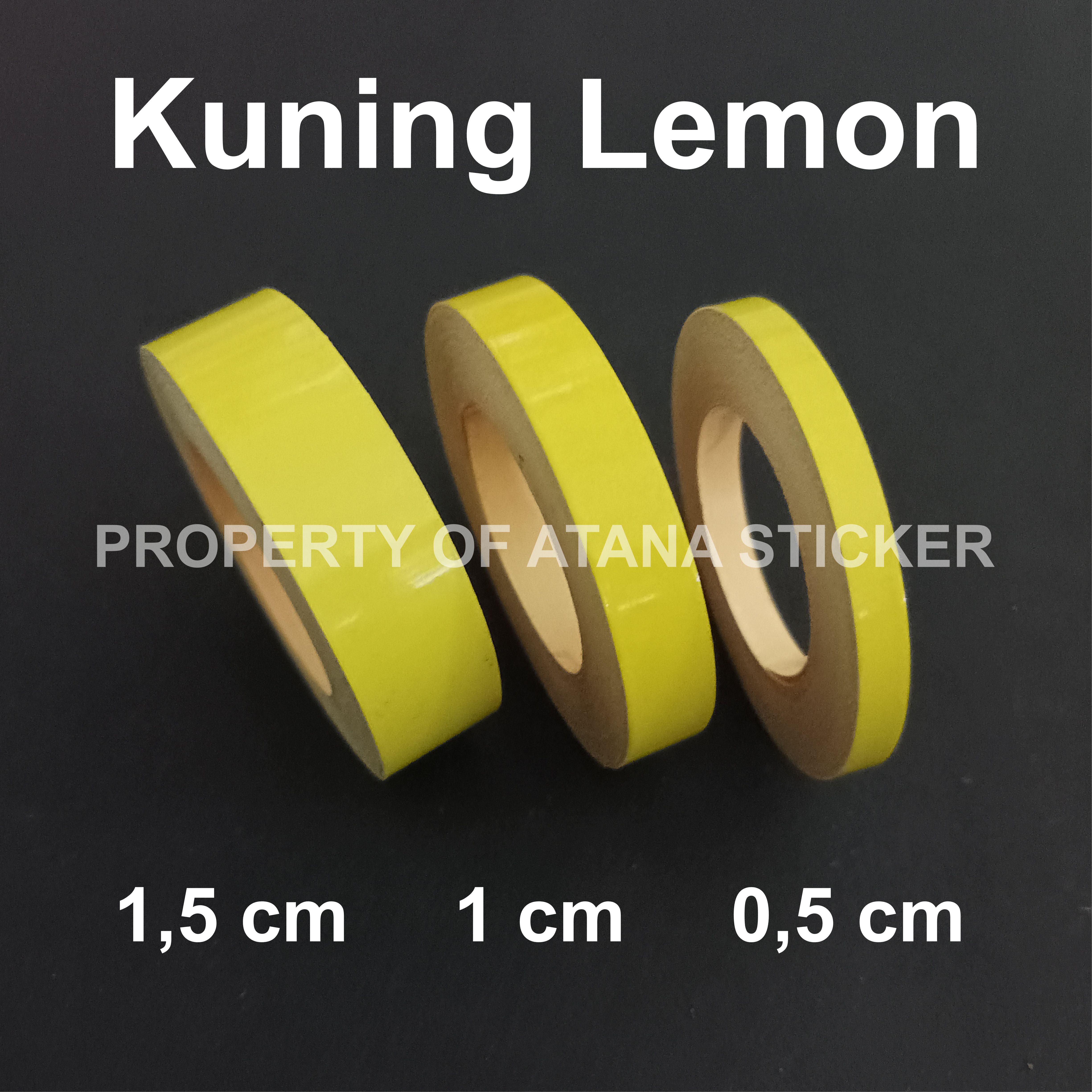 Stiker List Velg Body Sepeda Motor Matic Mobil Kuning Lemon Yellow Lis ...