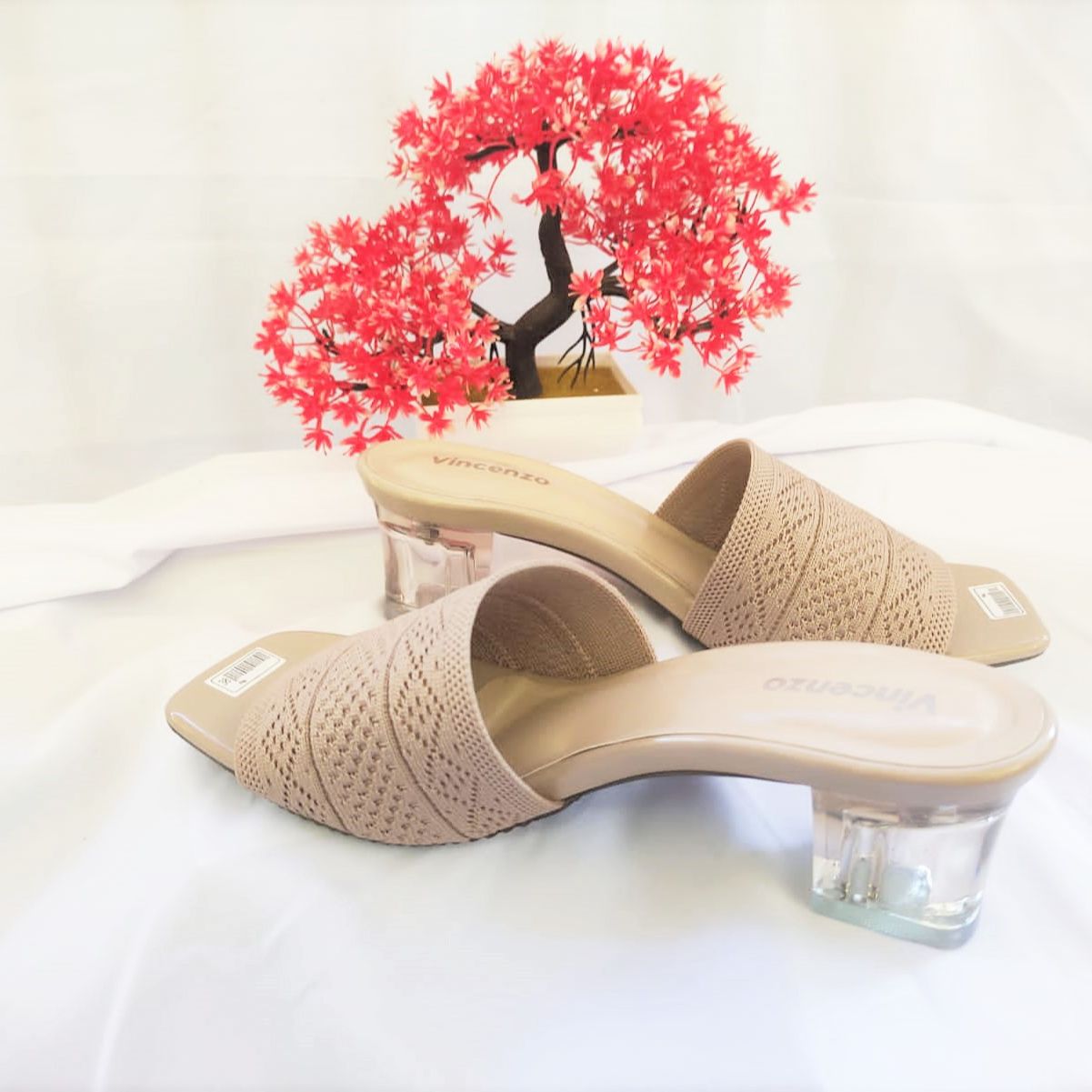 Sendal Heels Wanita Hak Kaca 5cm Kekinian Viral Hils Kondangan Warna ...