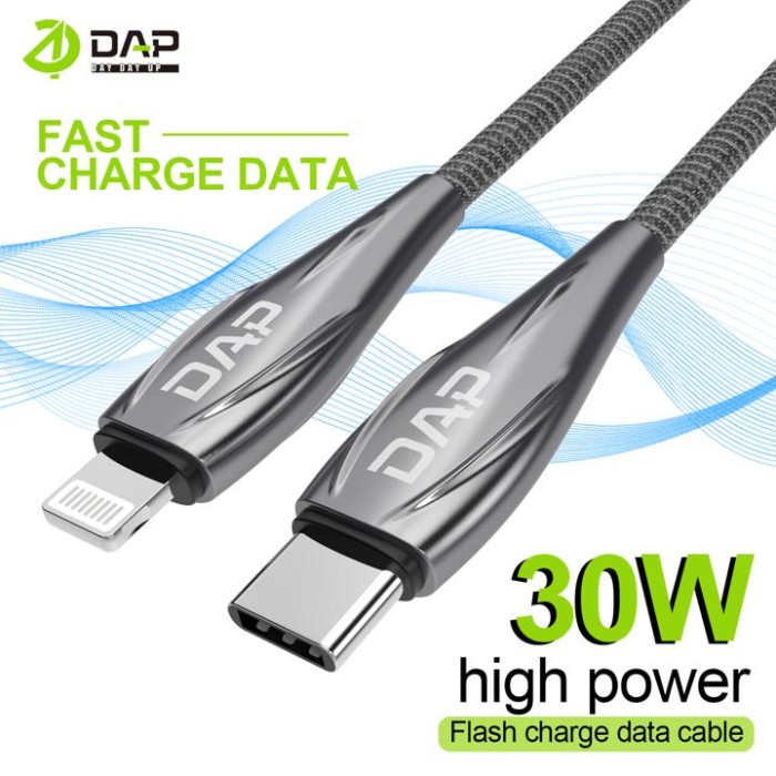 DAP Kabel Data DCC120 Type-C To Type-C 60W/DCL120 Type-C To Lightning ...