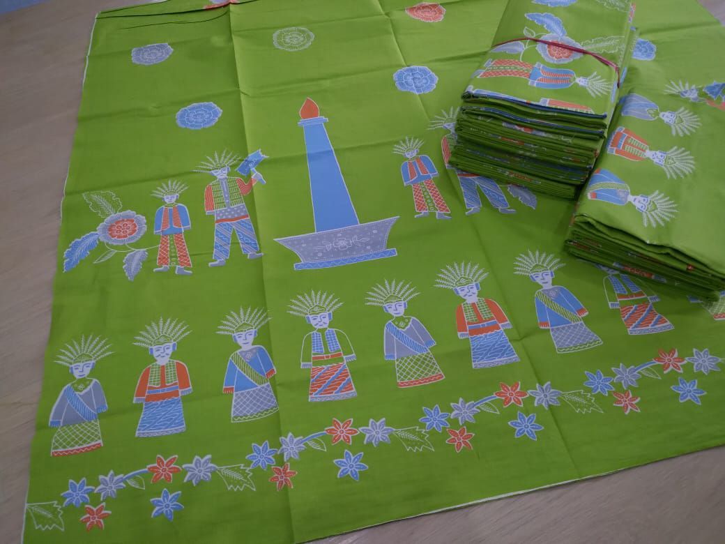 Kain Batik Katun Motif Ondel-Ondel Betawi 1.9 | Lazada Indonesia