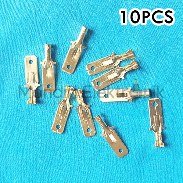 Skun Male Female 10pcs Skun Konektor Gepeng Cowo Cewe Terminal Skun Gepeng Cowok Cewek Male