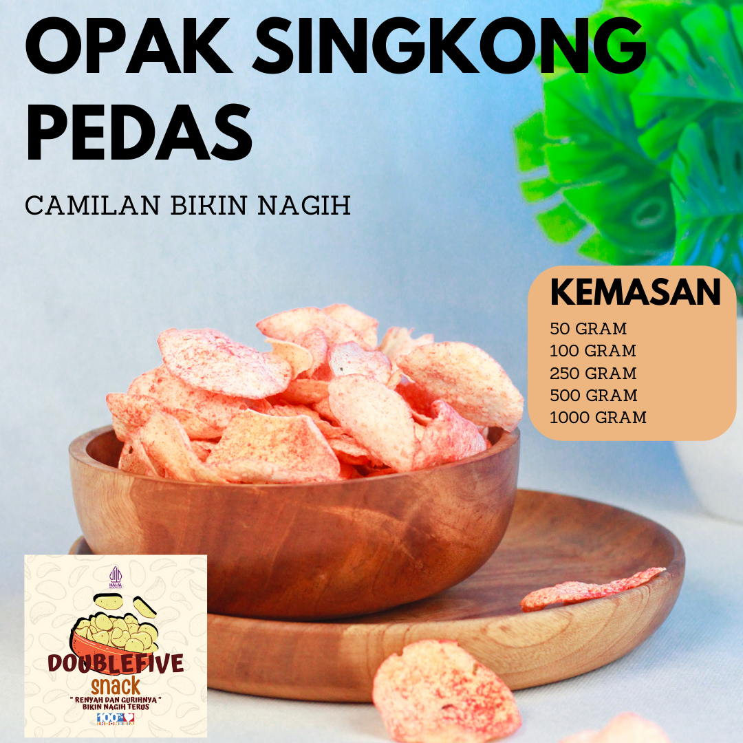 Opak Medan Keripik Singkong Pedas Ringan 250 Gram Snack Cemilan ...