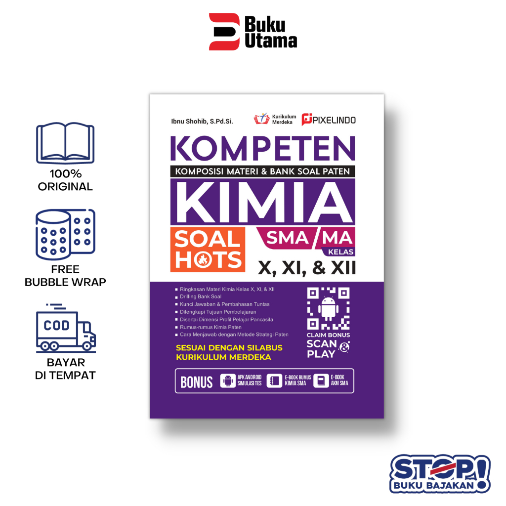 BUKU KOMPETEN BANK SOAL PATEN KIMIA SMA / MA KURIKULUM MERDEKA KELAS X ...