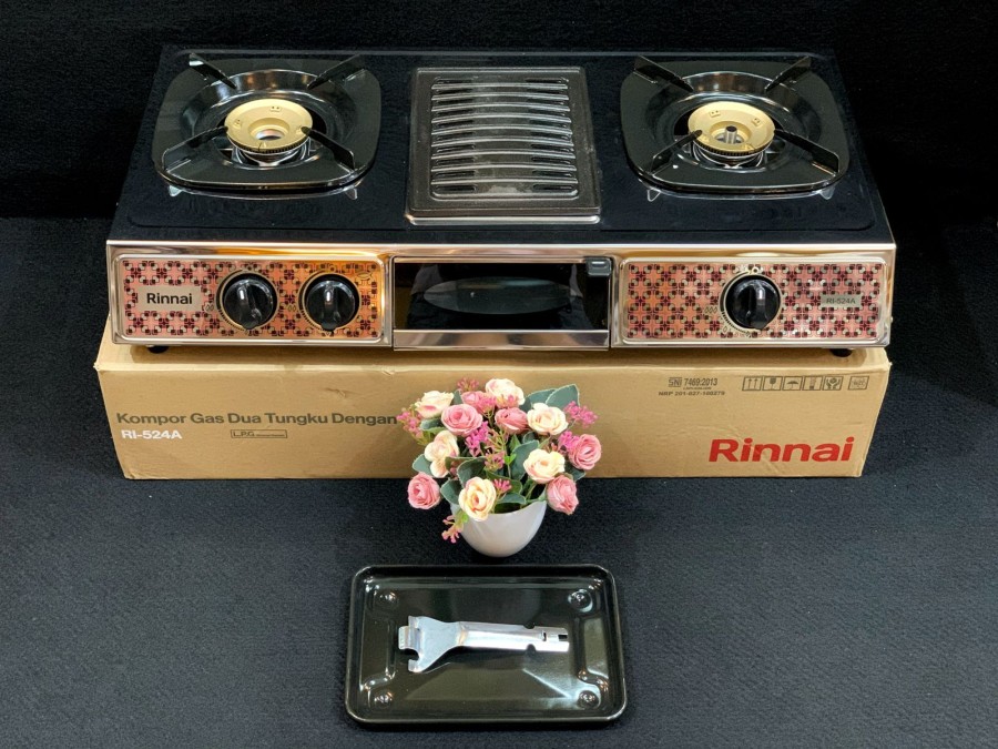 Rinai Kompor Gas Rinnai 3 Tungku + Pemanggangan RI-524A | Lazada Indonesia