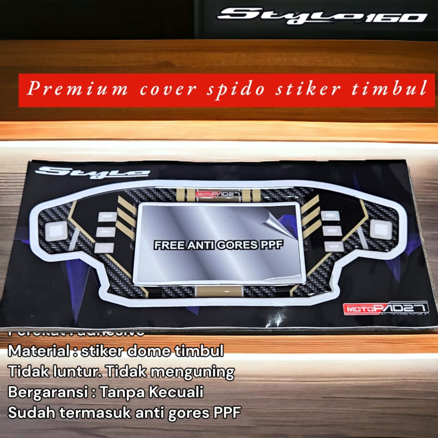 stiker antigores speedometer honda STYLO 160 cc resin motopad27 ...