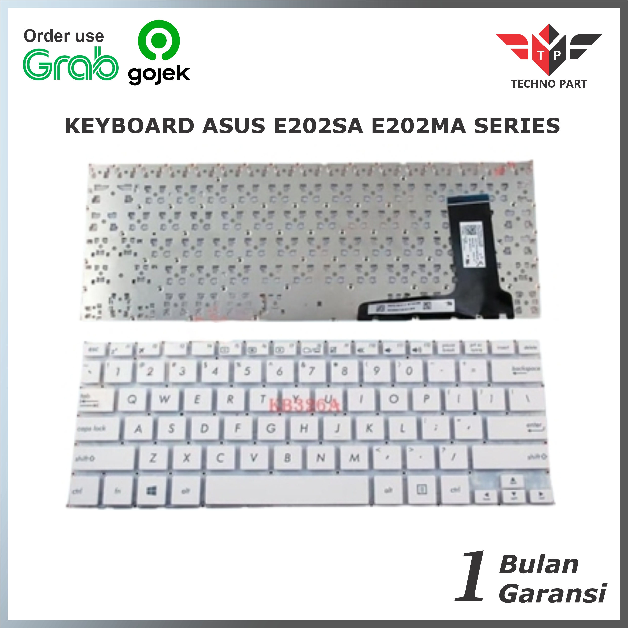 Keyboard Laptop Asus E202 E202M E202MA E202S E202SA TP201SA Putih ...