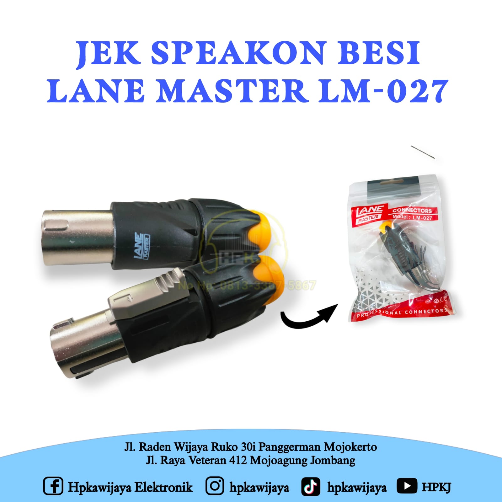 JEK JACK SPEAKON BESI LANE MASTER LM027 jek jack speakon male lane master lm 027 | Lazada Indonesia