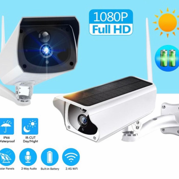 Ip Cam Solar Wifi bullet Camera / Ip Camera panel Solar | Lazada Indonesia